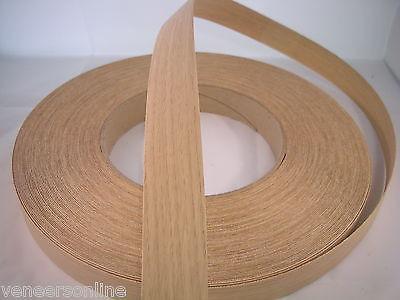 AMERICAN WHITE OAK Sanded Real Wood Edging, Pre-Glued Iron-On - 50mm W